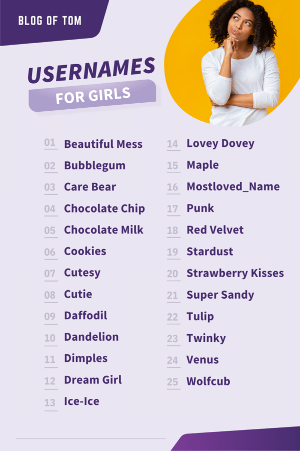 707+ Cool Usernames For Girls (BEST Ideas In 2025)