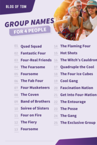173+ Group Names For 4 People (BEST Ideas In 2025)